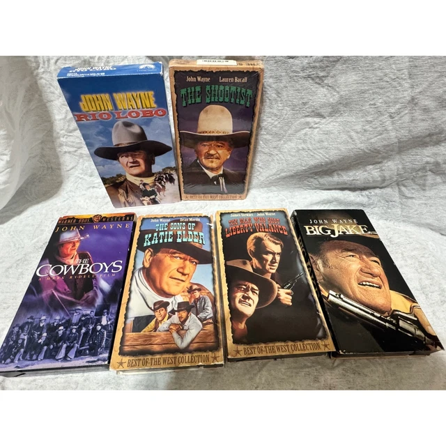JOHN WAYNE WESTERN VHS Lot of 6 Rio Lobo The Shootist Sealed Big Jake ...
