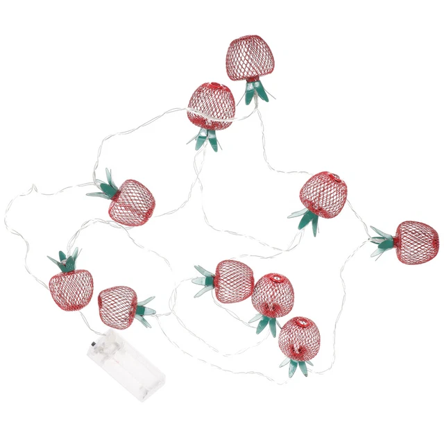 GARDEN BATTERY OPERATED Lamp LED Light Apple String Lights Fruit Shape ...