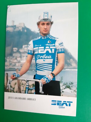 CYCLISME CARTE CYCLISTE JESUS ARAMBARRI ARREGUI équipe SEAT ORBEA 1986 ...