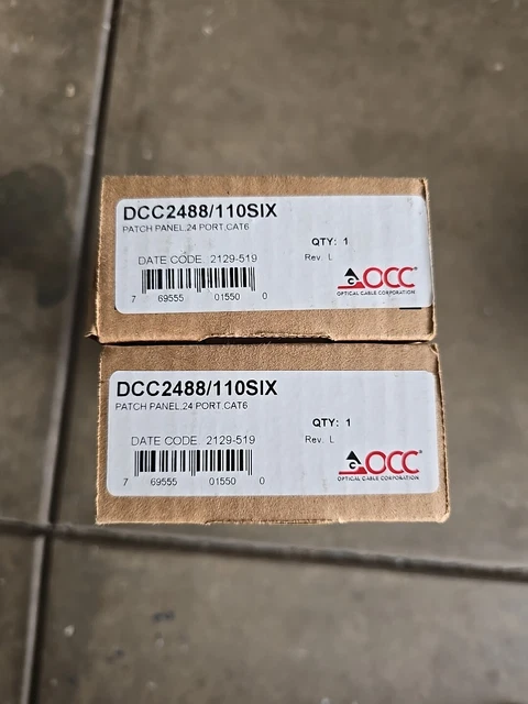 OCC RACK MOUNT Patch Panel 24-Port Cat6 DCC2488/110SIX $50.00 - PicClick