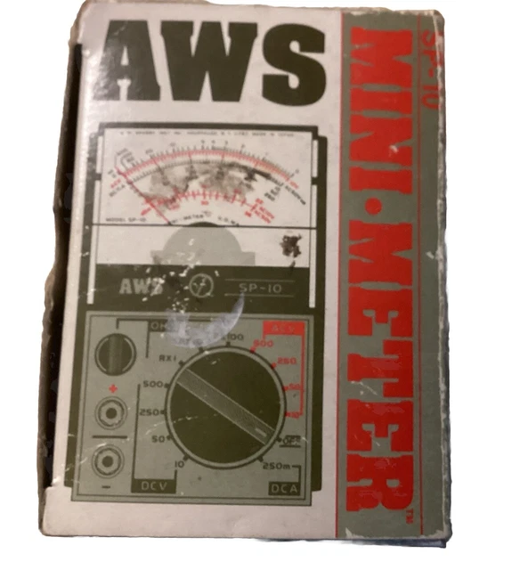 VINTAGE SP-10 AWS Mini Meter TEST METER VOLTAGE TESTER NEW OLD SHEVLE ...