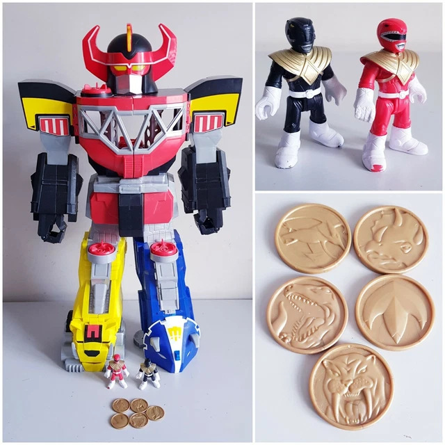 IMAGINEXT POWER RANGERS Morphin Megazord Playset With Figures & Coins ...