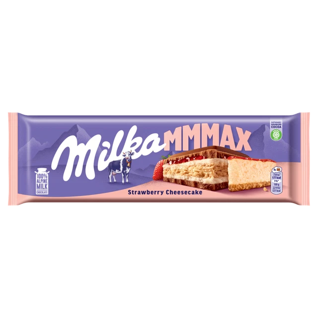 MILKA MMMAX HERBATNIK Nadzienie O Smaku Sernika I Nadzienie Truskawkowe ...