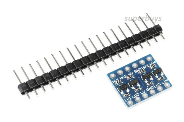 4 CHANNEL I2C Bi-Directional Logic Level Converter Arduino 5V To 3.3V ...