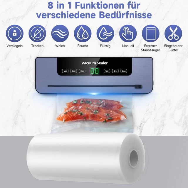 VAKUUMIERGERÄT LEBENSMITTEL VAKUUMIERER Folienschweißgerät ...