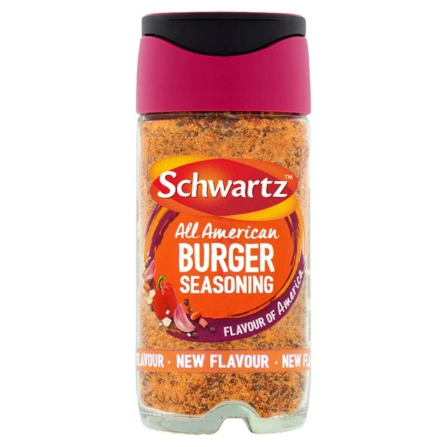 SCHWARTZ ALL AMERICAN Burger Seasonings Jar 48g PACK OF 4 $31.57 ...