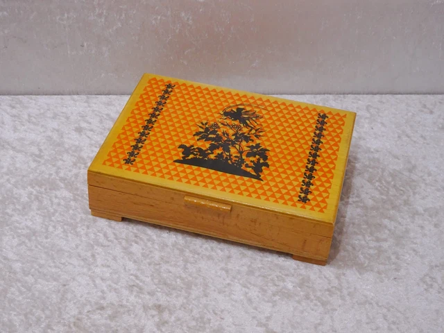 PREISSLER DDR DESIGN Holz Kästchen Box - Vintage - Scherenschnittmotiv ...