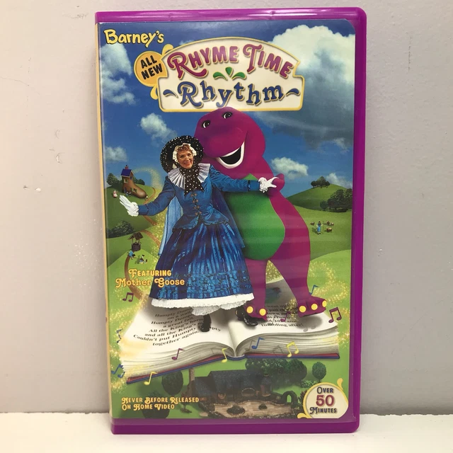 Barney Rhyme Time Rhythm Vhs Video Tape Mother Goose Sing Along Case Nearly New Eur 661