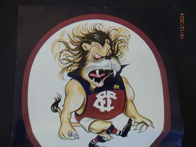 1970'S AMPOL - The Lions - Fitzroy Football Club Poster - VFL Approved ...