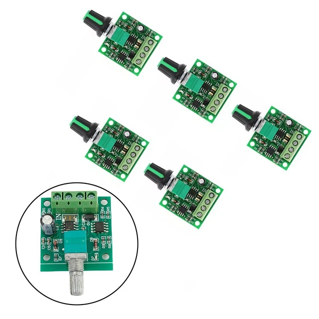 DC MOTOR CONTROL Module Set with Self Restoring Fuse and Adjustable ...