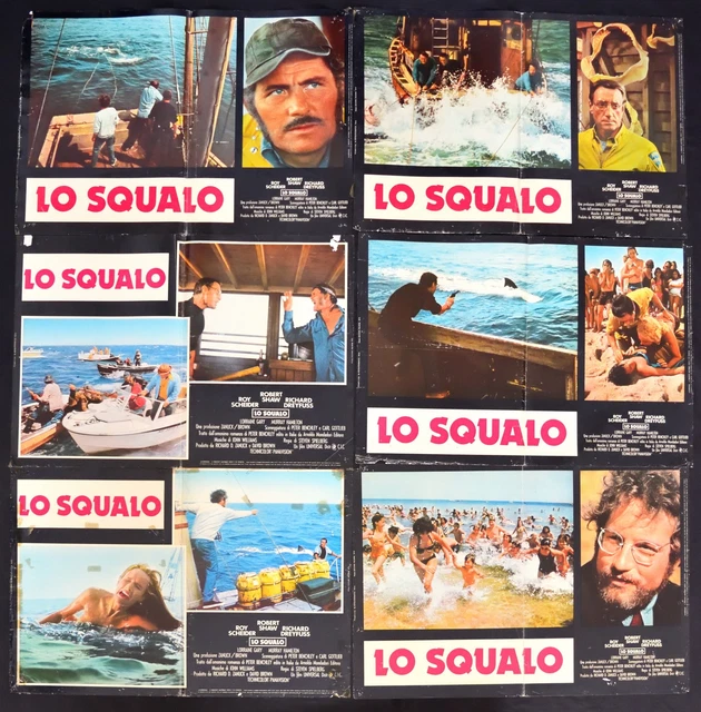 FOTOBUSTE LO SQUALO jaws robert shaw scheider dreyfuss steven spielberg ...