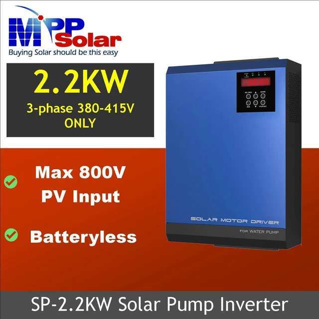MPP SOLAR 2.2KW Solar pump inverter 3 phase 380vac~ 400vac MPPT PV ...