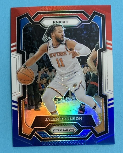 CARTA JALEN BRUNSON 2023-24 Panini Prizm Rossa Bianca Blu Prizm #9 New ...