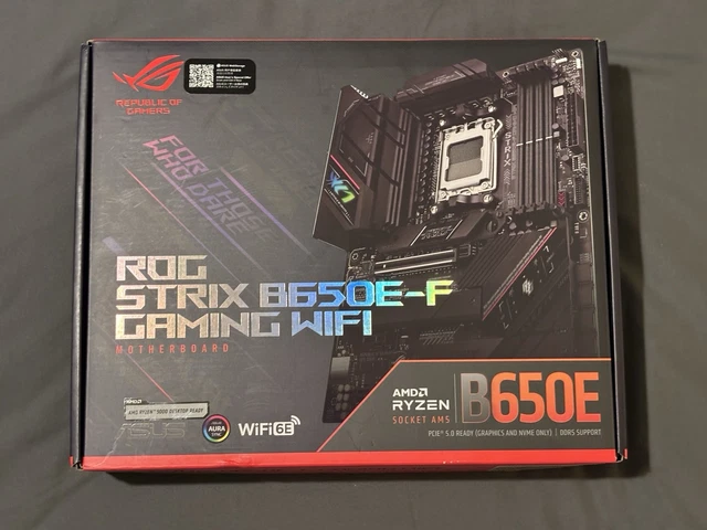 ASUS ROG STRIX B650E-F Gaming WiFi AM5 ATX AMD Motherboard £104.72 ...