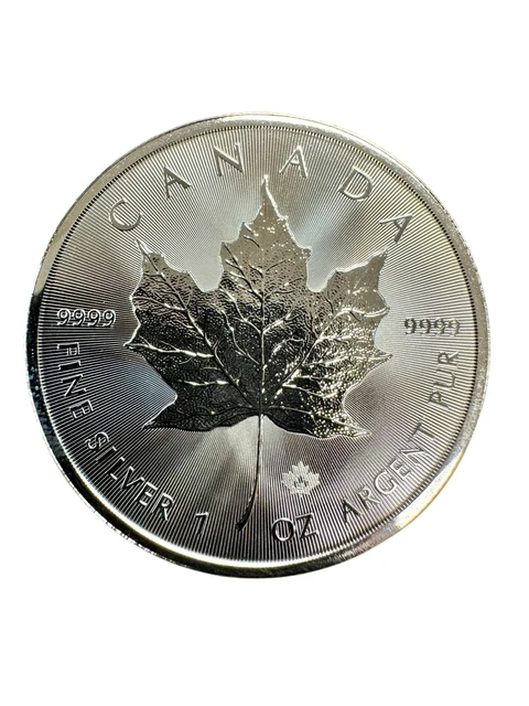 CANADA FRESH FROM Tube 2025 1oz Maple Leaf .9999 Silver Coin Royal ...