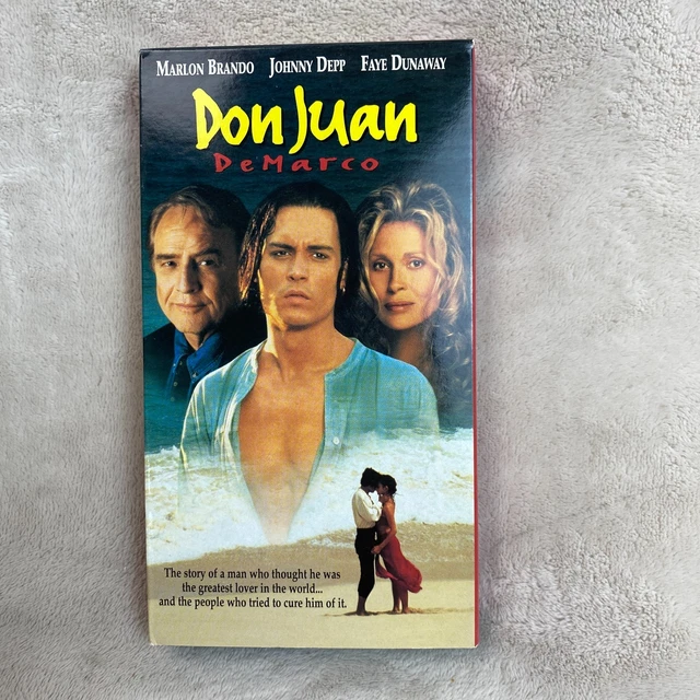 DON JUAN DEMARCO 1995 Johnny Depp Marlon Brando Romance Drama VHS Tape ...