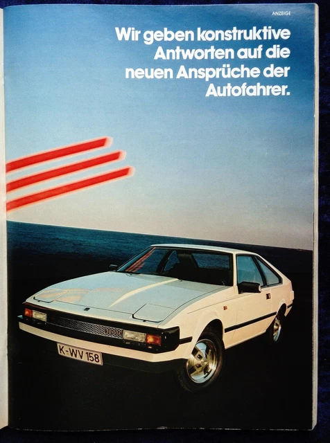 TOYOTA PROGRAMM 1980, Starlet, Celica, Celica Supra, Tercel, Corolla ...