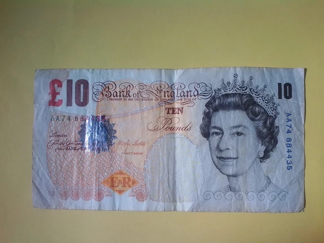 OLD £10 TEN pound note Charles Darwin Merlyn Lowther AA74 884435 £19.00 ...