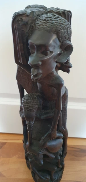 MAKONDE LEBENSBAUM AFRIKA Kunst Holzskulptur Wamakonde Skulptur EUR 35 ...