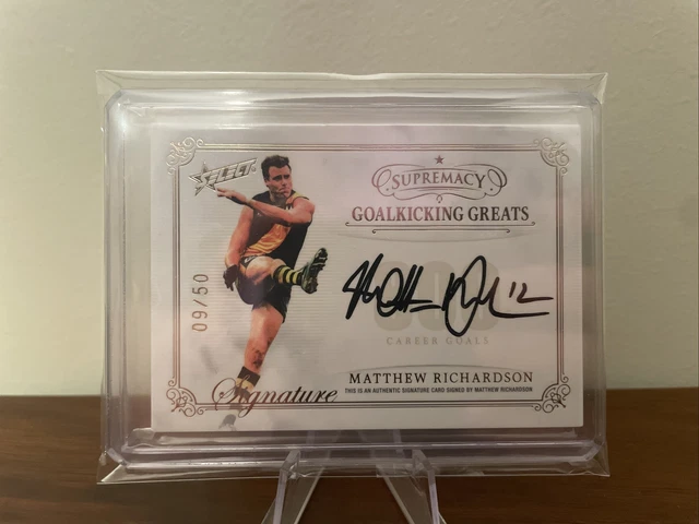 2021 AFL SELECT Supremacy Goalkicking Greats Matthew Richardson 09/50 ...