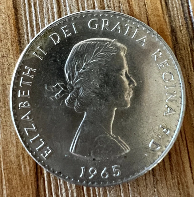 1965 ENGLISH CHURCHILL Queen Elizabeth II Dei Gratia Regina F.D. Coin £9.34 - PicClick UK