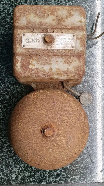 VINTAGE FIRE BELL/ Industrial Fire Bell Made by Gents of Leicester £22. ...