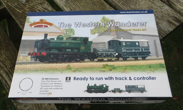 BACHMANN 30-080 THE Western Wanderer Train Set GWR 57xx 2 Wagons Track ...