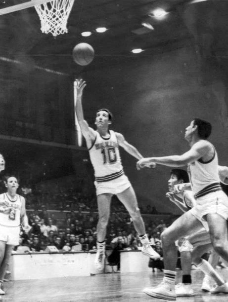 LUIS ENRIQUE GRAJEDA Of Mexico Leaps For A Lay Up During The Ba 1964 ...