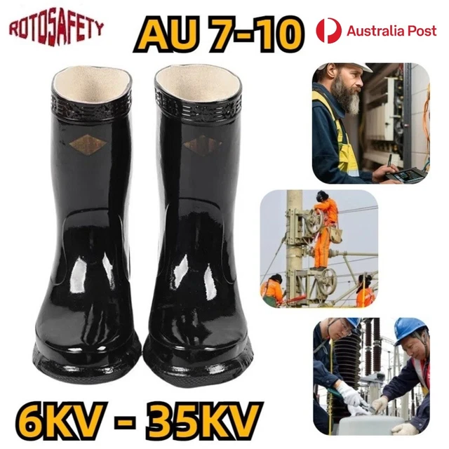 ROTOSAFETY WORK BOOTS 35KV Safety Gumboots Electrical Waterproof High ...