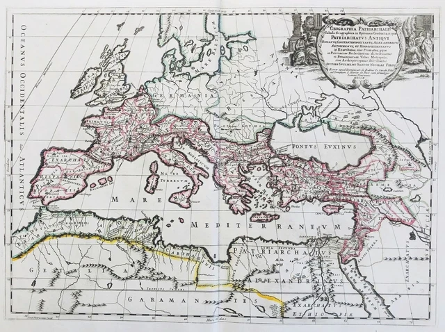 ROMAN EMPIRE ROMAIN Empire Europe Map Carte Rossi 1684 EUR 201,28 ...