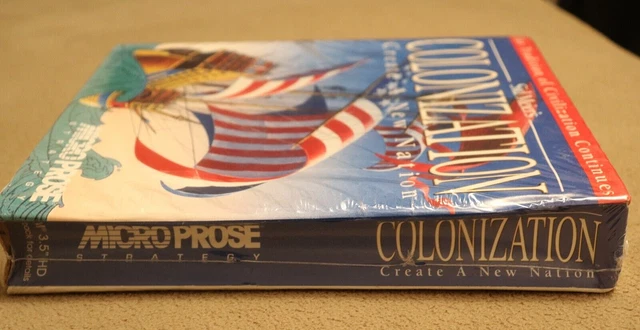 SID MEIER'S COLONIZATION Create a New Nation PC Big Box 1994 1st Print ...