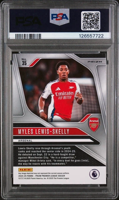 2024-25 PANINI PRIZM EPL Myles Lewis-Skelly Silver Prizm Rc Rookie PSA ...