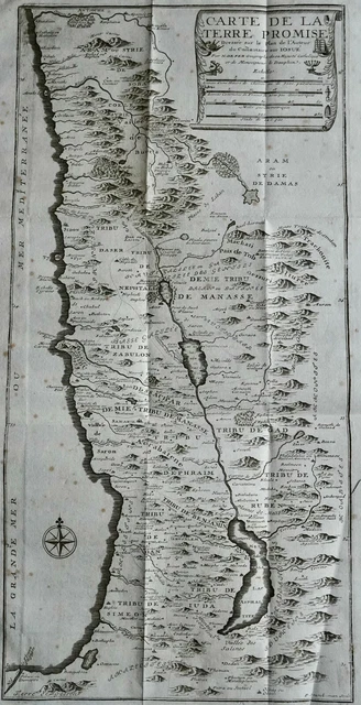 CARTE DE LA Terre Promise, Liebaux, Carte Originale Circa 1780 EUR 48 ...