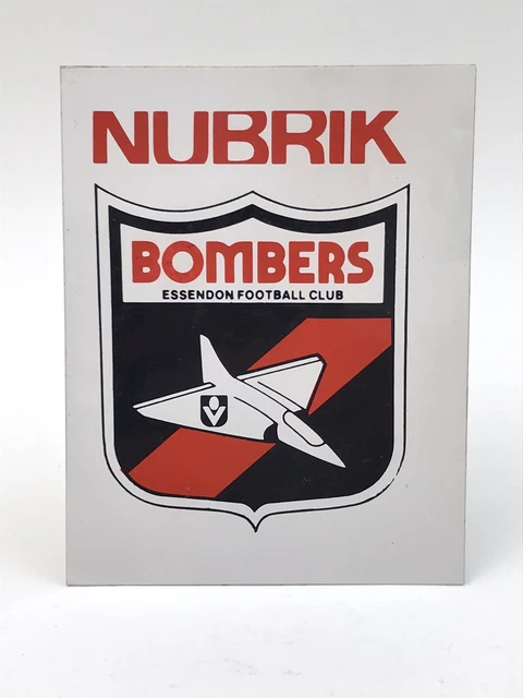 ORIGINAL 1980S ESSENDON Bombers VFL Nubrik Unused Vinyl Sticker $10.00 ...