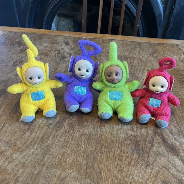 TELETUBBIES SET OF Four 1996 Golden Bear Small Beanie Soft Plush ...