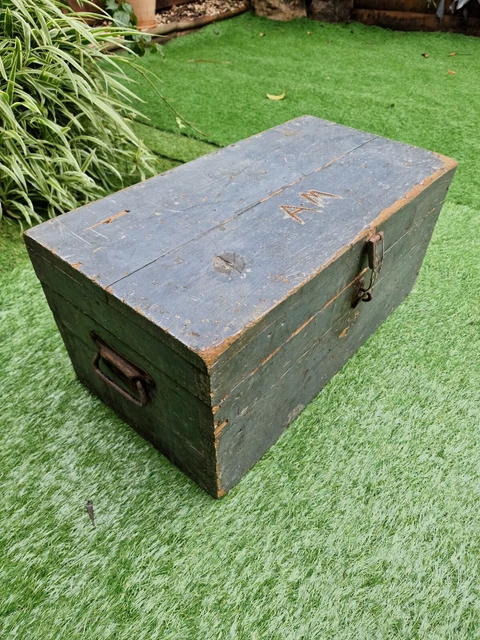 MALLE, COFFRE ANCIEN En Bois, Caisse, Meuble D'atelier Vintage, Industriel EUR 29,90 - PicClick FR