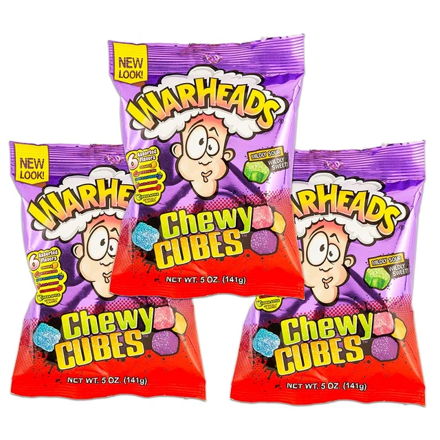 WARHEADS CHEWY CUBES Sour And Sweet Chewy Candy 6 X 150g Bags $27.99 ...