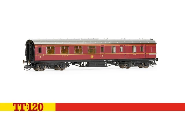 PASSENGER COACH ROLLING Stock 57 Brake Third 5619 LMS Hornby 1:120 ...