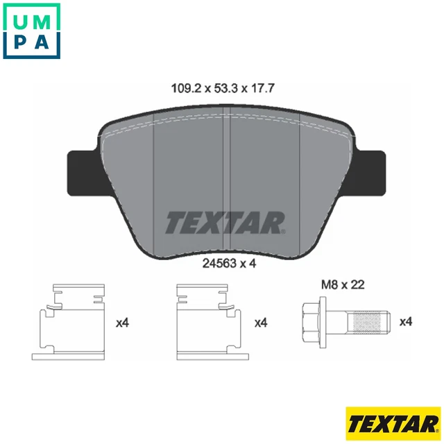 BRAKE PAD SET DISC BRAKE 2456301 FOR SKODA SUPERB/II OCTAVIA/Combi/III ...