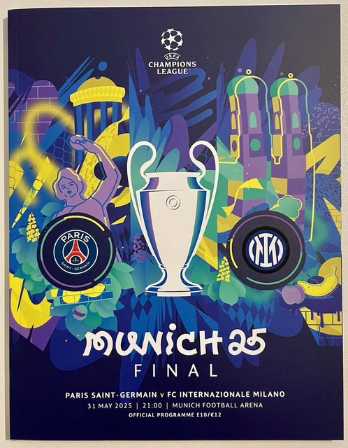UEFA CHAMPIONS LEAGUE Finale 2025 München Official Programme EUR 21,00 ...