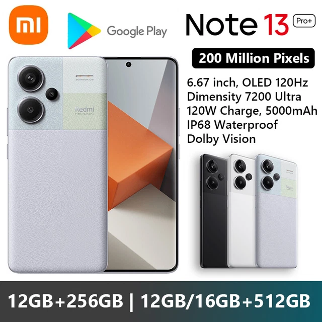XIAOMI REDMI NOTE 13 Pro + 5G dimensions 7200 Ultra IP68 étanche 200 ...
