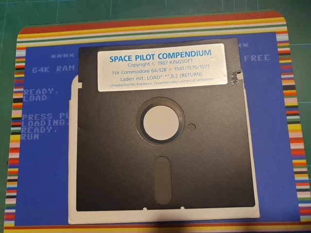 SPACE COMPENDIUM GIOCO ORIGINALE X C64 SU FLOPPY DISK COMMODORE 64 ...