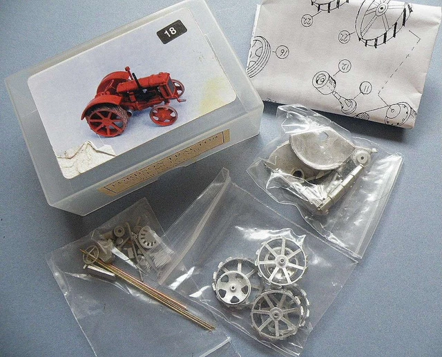 DUNCAN MODELS WHITE Metal 7mm Scale O Kit 1930s Fordson Farm Tractor ...