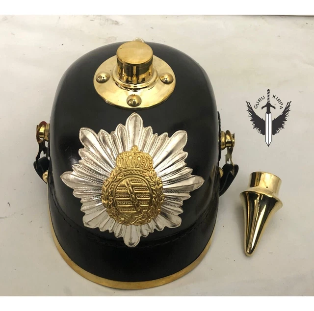 HANDMADE GERMAN PRUSSIAN PICKELHAUBE Helmet | Imperial Officer Spike ...
