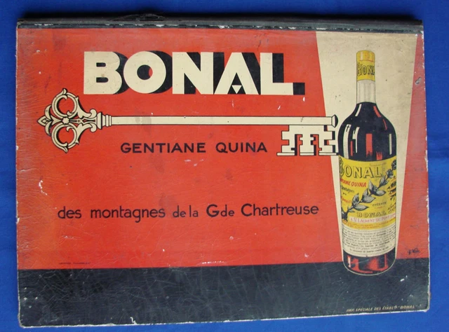 ANCIEN PORTE-MENU PUBLICITAIRE Apéritif BONAL - Sous-main - Gentiane ...