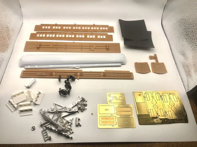 UNASSEMBLED COACH KIT (Ian Kirk??)…..Plastic w/Etched Brass & White ...