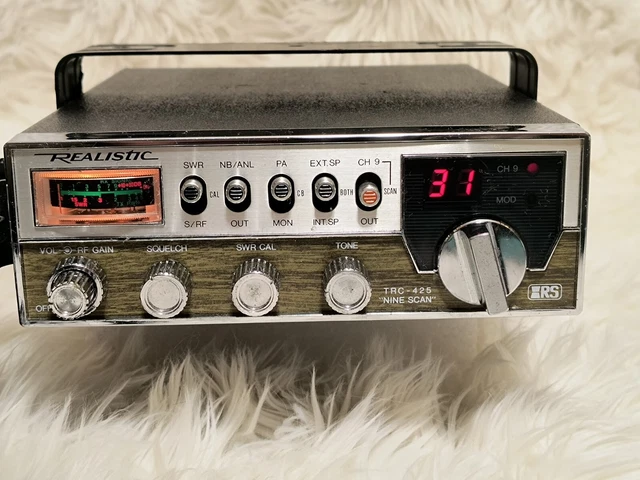 1980S REALISTIC TRC-425 NINE SCAN by RADIO SHACK Tested Working Mobile ...