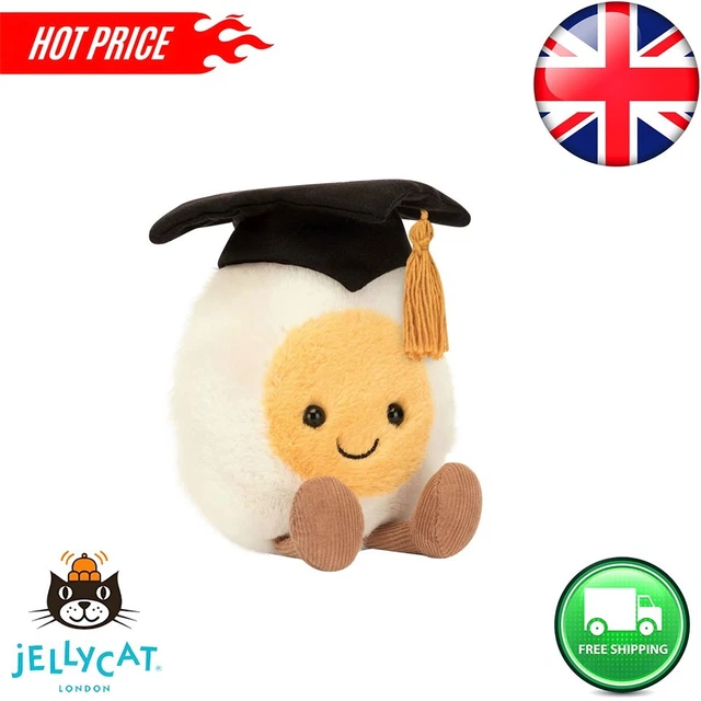 JELLYCAT CUTE GRADUATION boiled egg soft doll Comes Brand New with dust ...