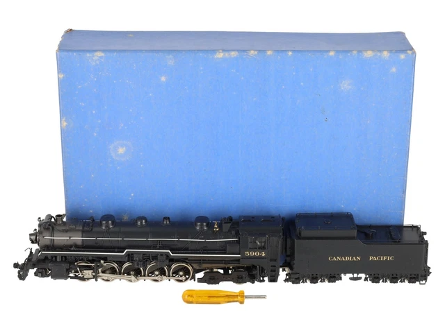 SCALE MODELS 2-10-4 HO Brass Canadian Pacific Steam Locomotive w/Tender ...
