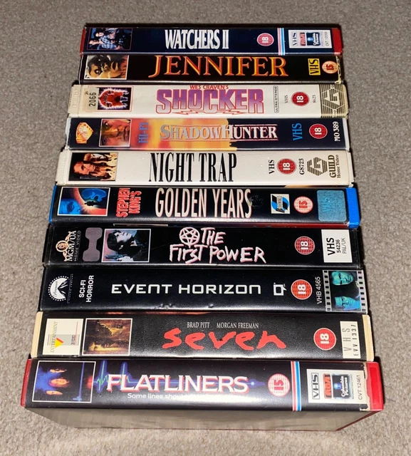 10 X EX-RENTAL Big Box VHS Videos Horror Bundle Slashers Monsters ...